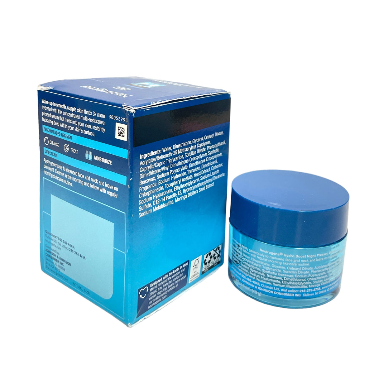 Neutrogena Hydro Boost Hyaluronic Acid Night Pressed Serum NIght (1.7o ...
