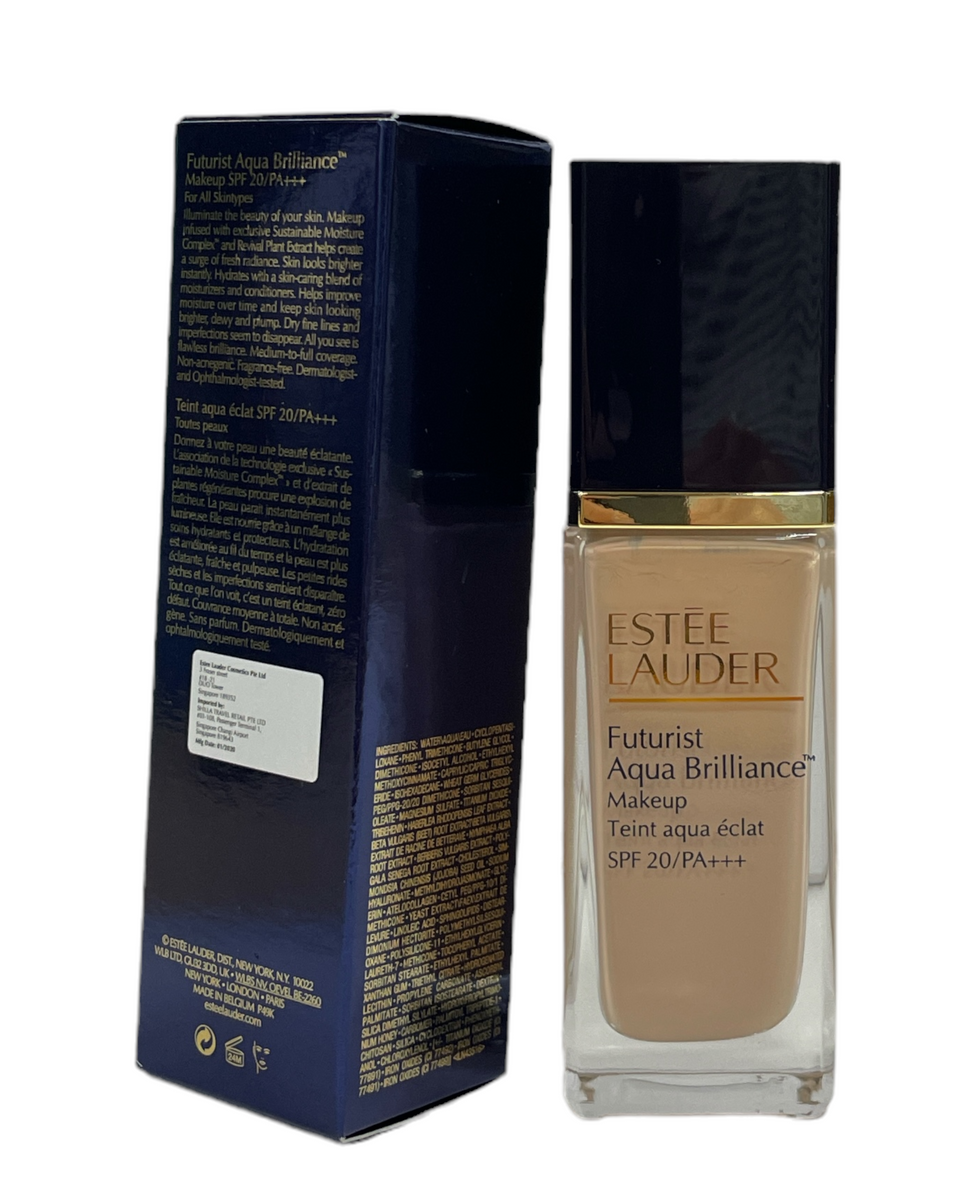 Estee Lauder Futurist Aqua Brilliance Makeup (2W0 Warm Vanilla) SPF20 ...