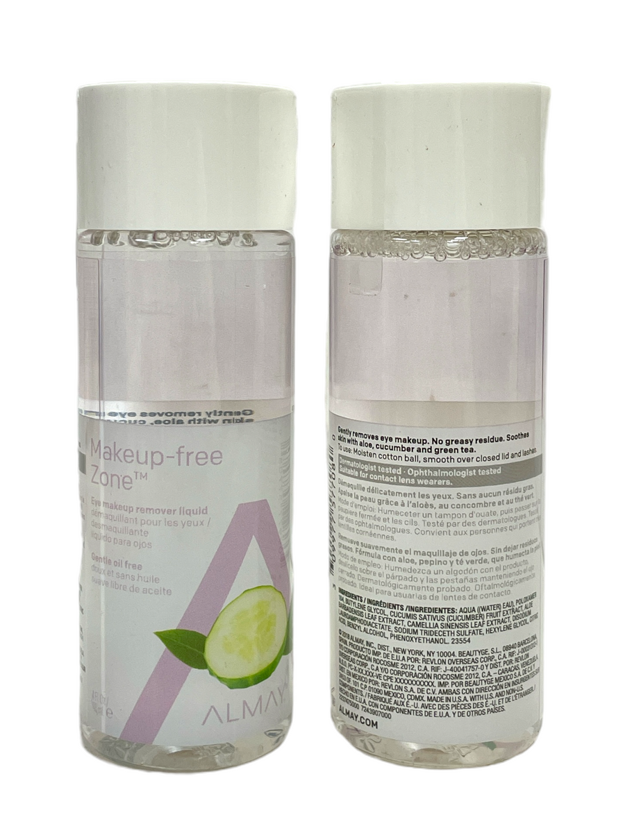 Almay Makeup-Free Zone Eye Makeup Remover Liquid Lot of 2 – Glam Cosmetics